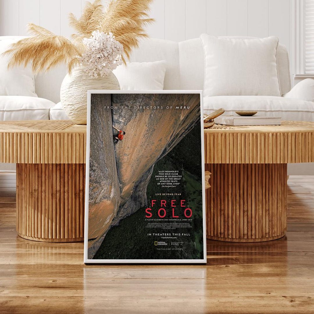 Free Solo Movie Premium Poster,wall Art for Living Room,vintage Poster ...