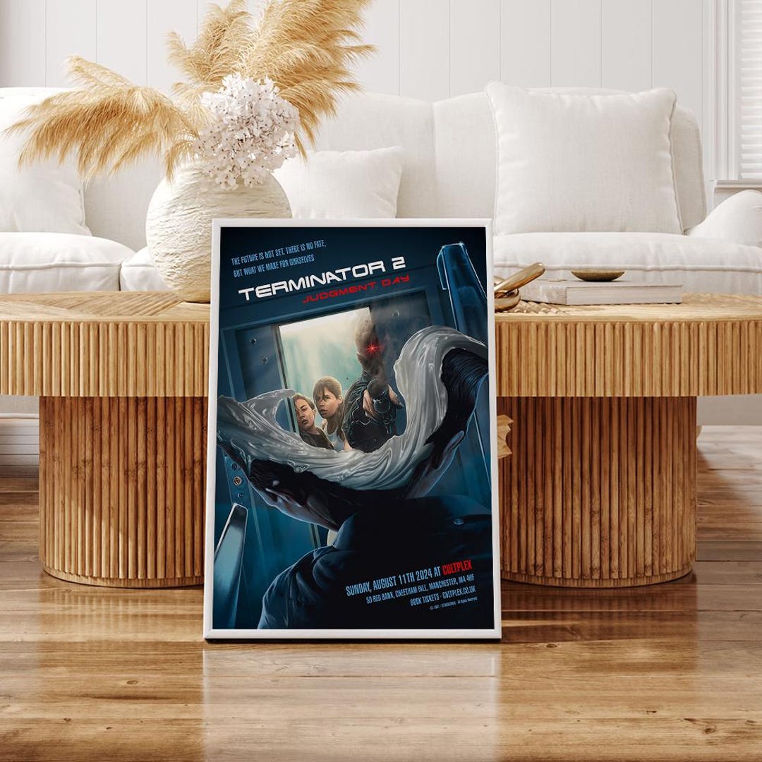 Terminator 2 Judgment Day 1991 Movie Poster,wall Art for Living Room ...