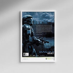 Halo 3 Odst Print Ad Game Poster,quality Canvas Print,wall Art for ...