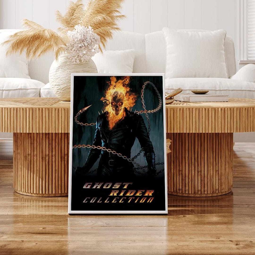 Ghost Rider Movie Poster Chains Nicolas Cage,wall Art for Living Room ...