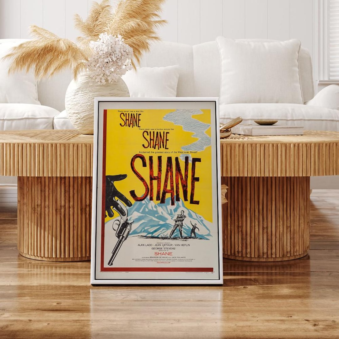 Shane Movie Poster Alan Ladd Rare Hot Vintage,wall Art for Living Room ...
