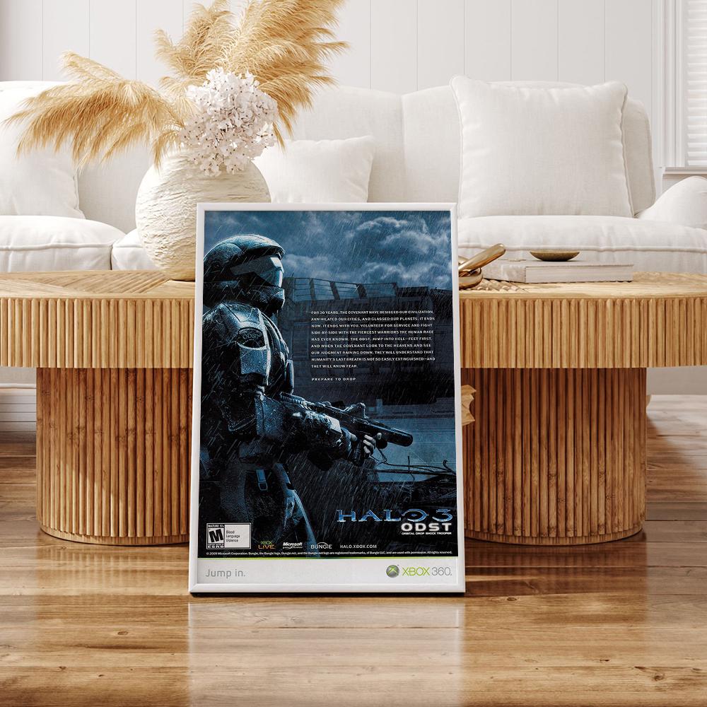 Halo 3 Odst Print Ad Game Poster,quality Canvas Print,wall Art for ...