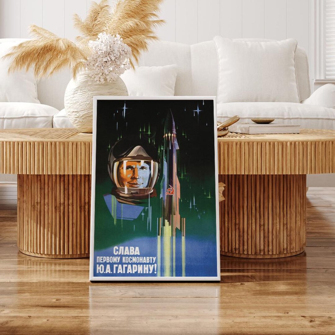 Soviet Russian Space Propaganda Poster,quality Canvas Print,wall Art ...