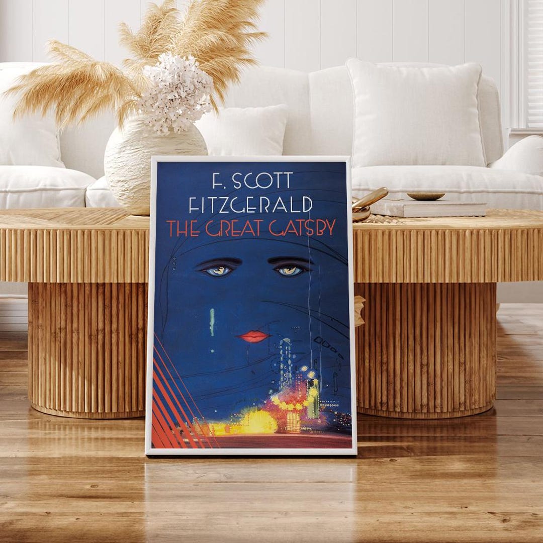Vintage the Great Gatsby Book Cover Gift Wall Decor Art Print Poster ...