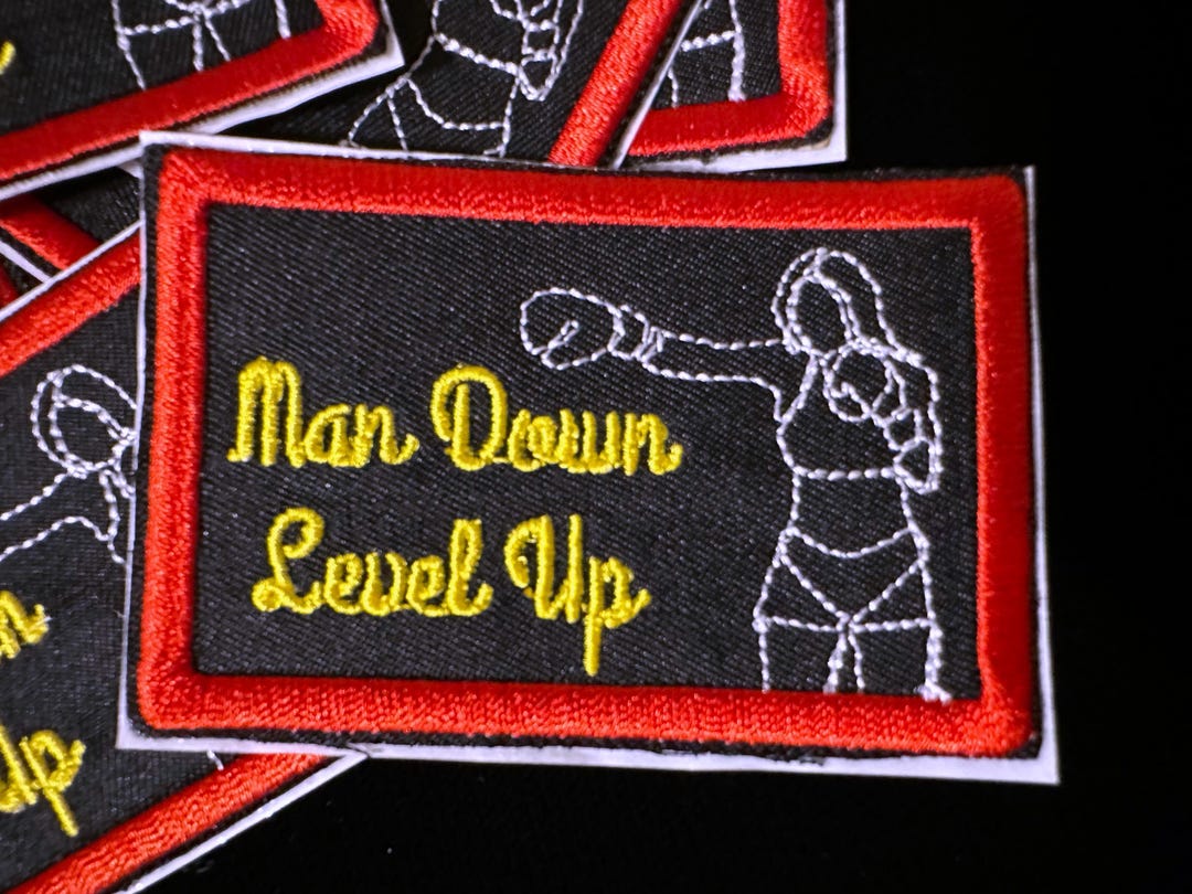 Wet Leg Man Down Level up Band Moisturizer Embroidered Patch Handmade ...
