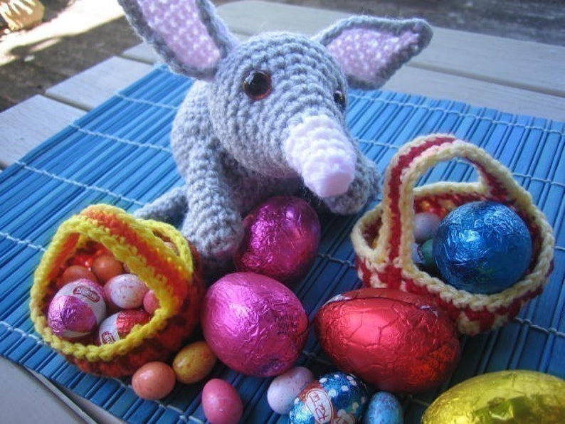 Bilby and Bush Easter Basket Crochet Pattern - Etsy
