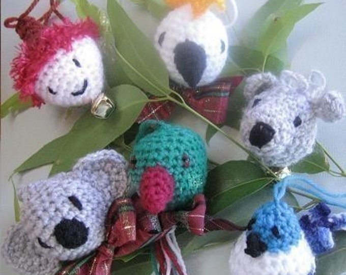 Christmas Down Under Festive Ornaments crochet Patterns - Etsy