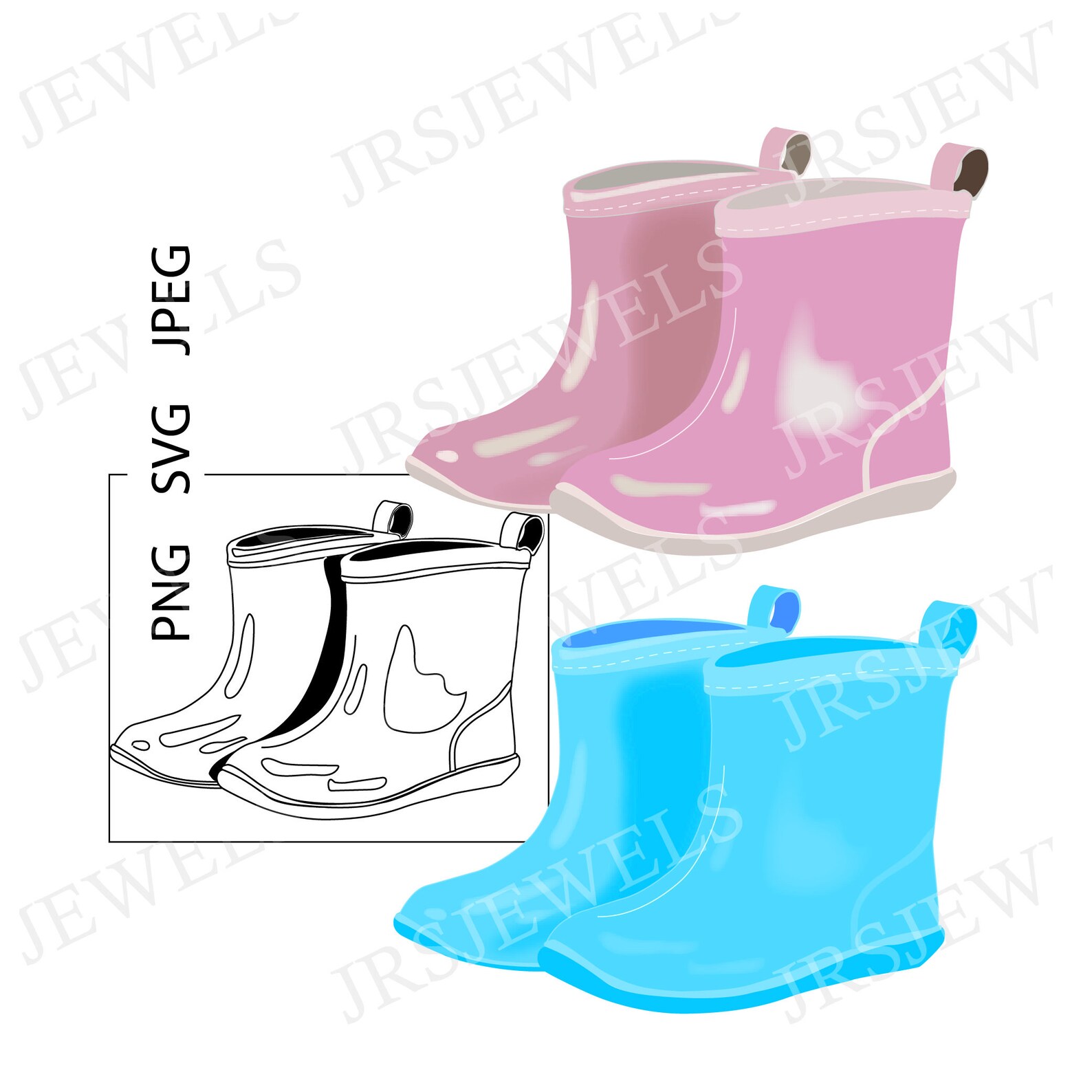 Hand Drawn Toddler Boots. PNG Baby Shoes/boots Images. Baby Shower ...