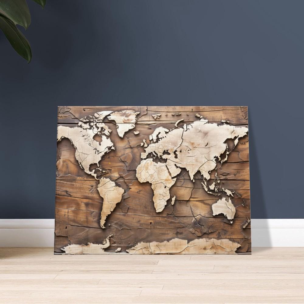 Wooden World Map Wall Art, Carved Wood Map of the World, Rustic Home ...