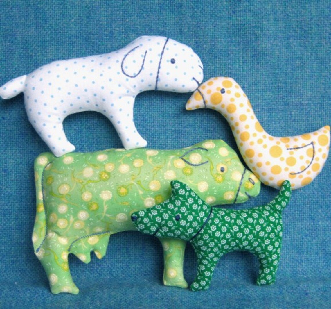 Big Farm Set - Instant Download Sewing Pattern - Small Stuffed Toys for ...