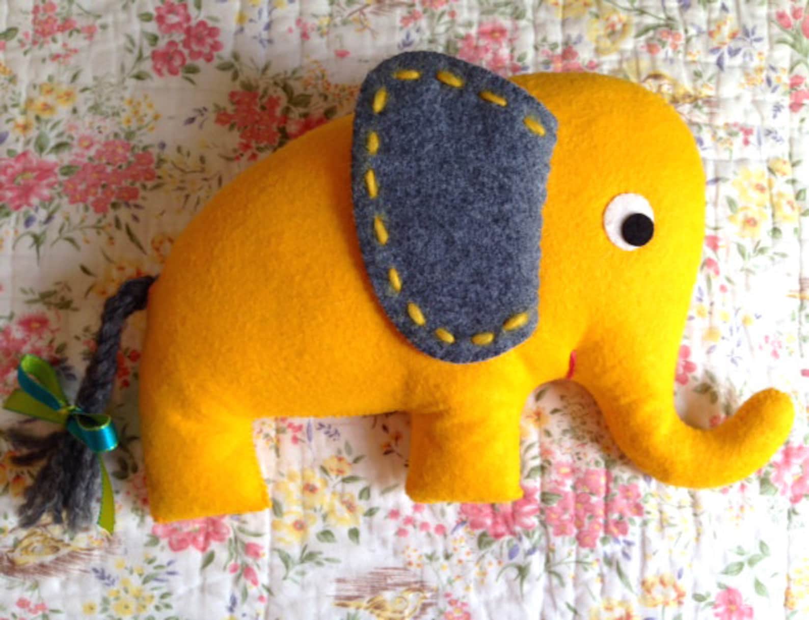 Felt Elephant Sewing Pattern PDF - INSTANT DOWNLOAD - Etsy