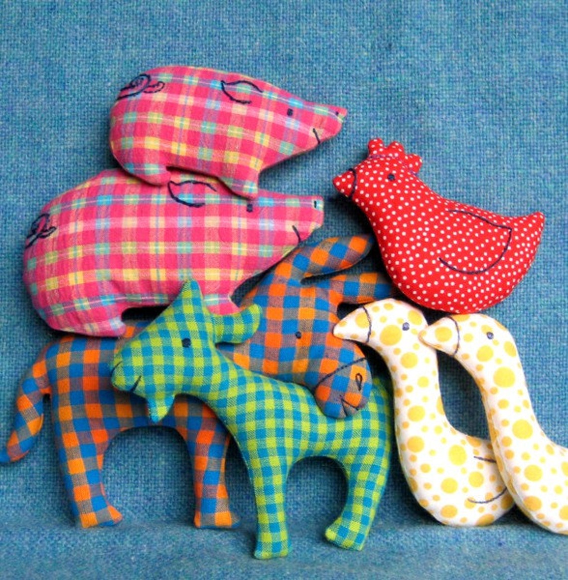 Big Farm Set - Instant Download Sewing Pattern - Small Stuffed Toys for ...