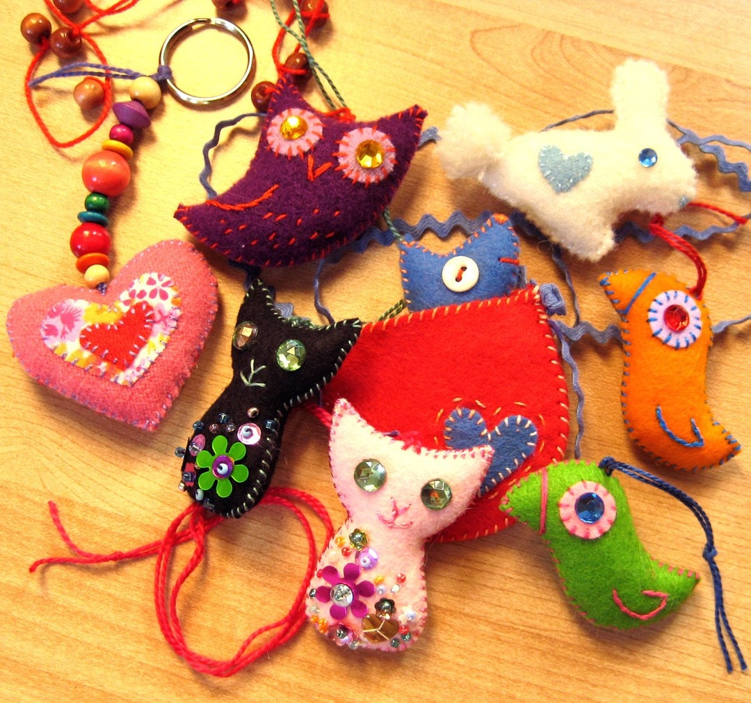 Lucky Charms - EMAIL PDF Sewing Pattern, Small Felt Ornaments, Hand ...