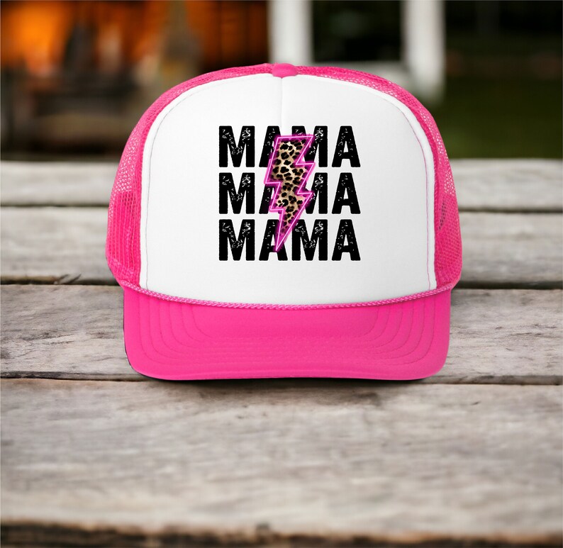 Mama Neon Lighting Trucker Hat, Mother's Caps Fashion Passion ...