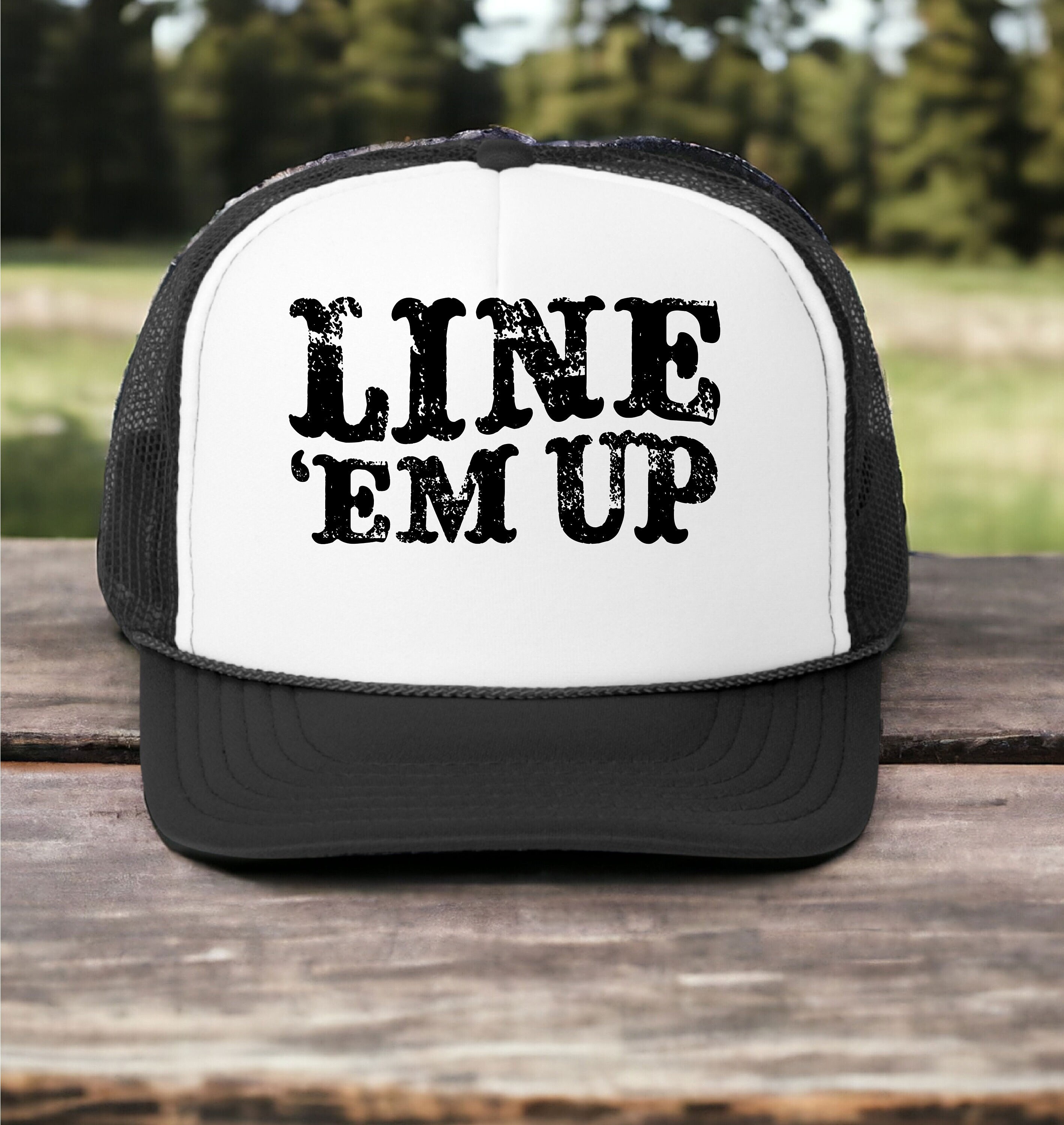 Line Em up Country Music Trucker Hat, Cap Country Music Artist ...