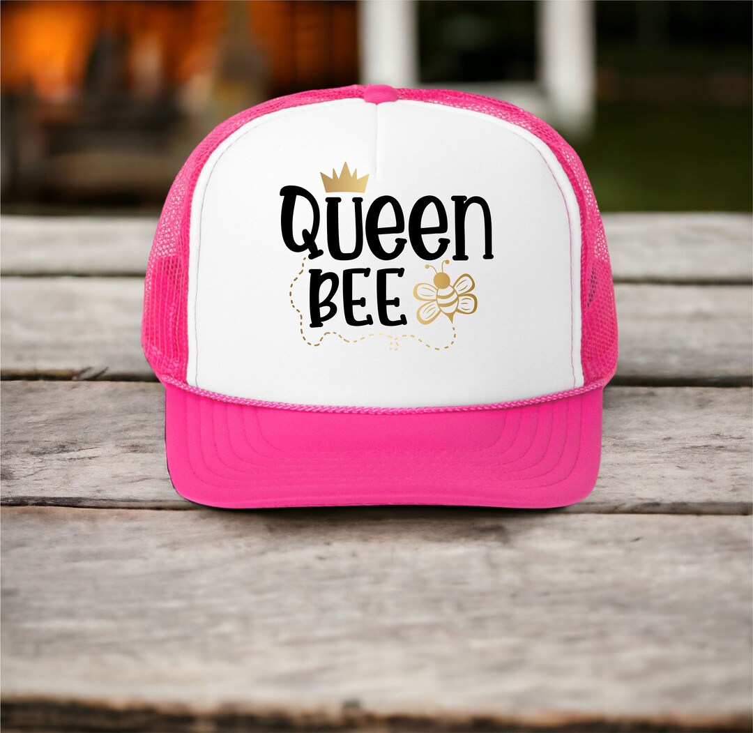 Queen Bee Trucker Hat, Summer Bee Cap, Slay Like A Queen, Crown Your ...