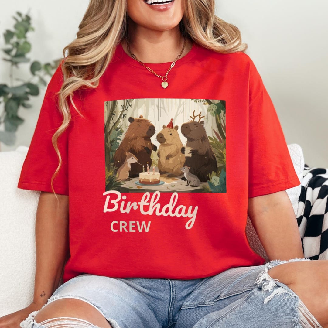 Capybara Crew Birthday Tshirt Party Animal Birthday Sweatshirts ...