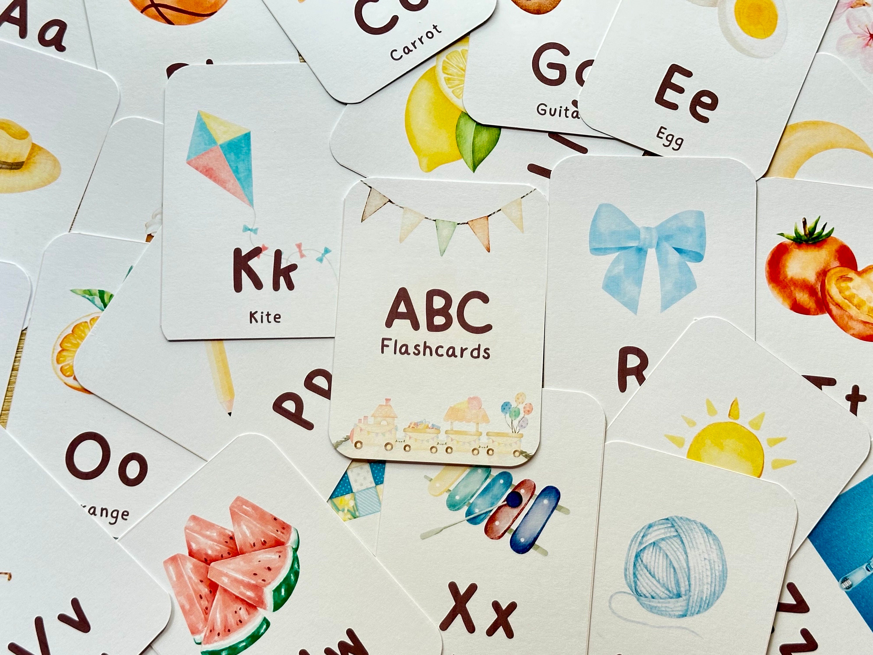 Alphabet Printable Flashcards for Toddlers and Kids Learn ABC Flash ...