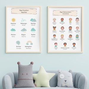 Filipino Printable Posters for Toddlers and Kids, Learn Tagalog Wall ...