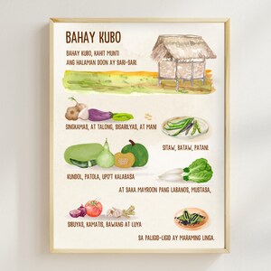 Printable Bahay Kubo Filipino Song Poster for Toddlers and Kids ...