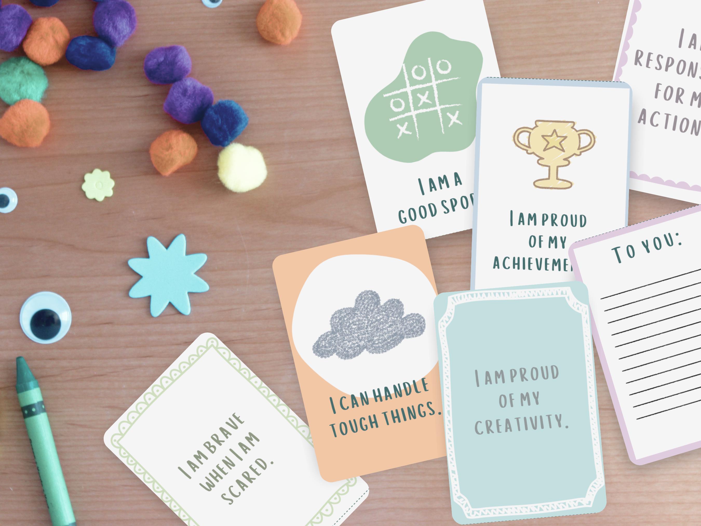 Printable Affirmation Flashcards for Kids, Positive Words of ...
