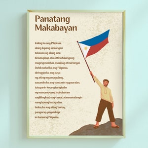 Panatang Makabayan Printable Poster for Toddlers and Kids, Philippine ...