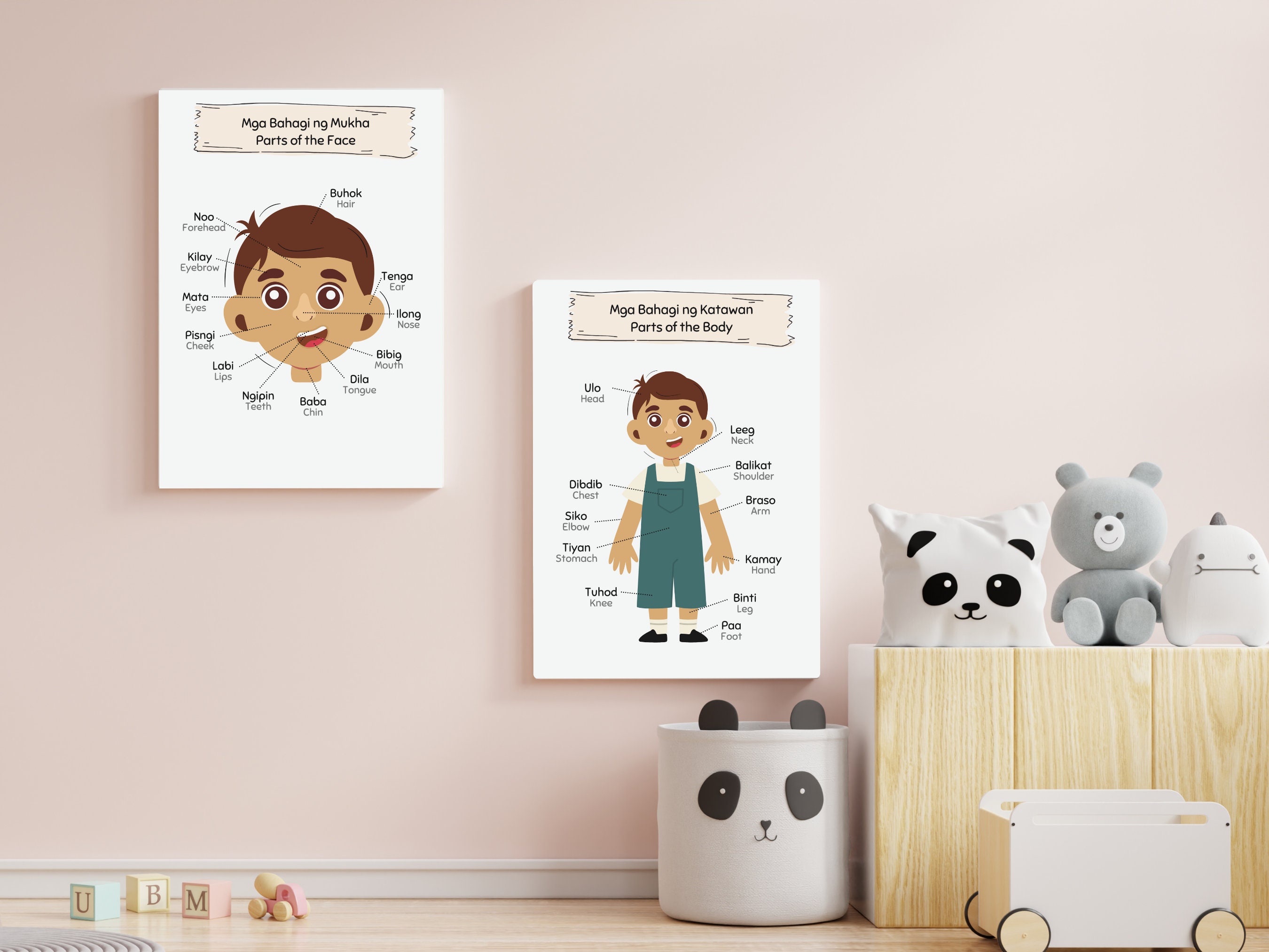 Filipino Printable Posters for Toddlers and Kids Learn Tagalog Wall ...