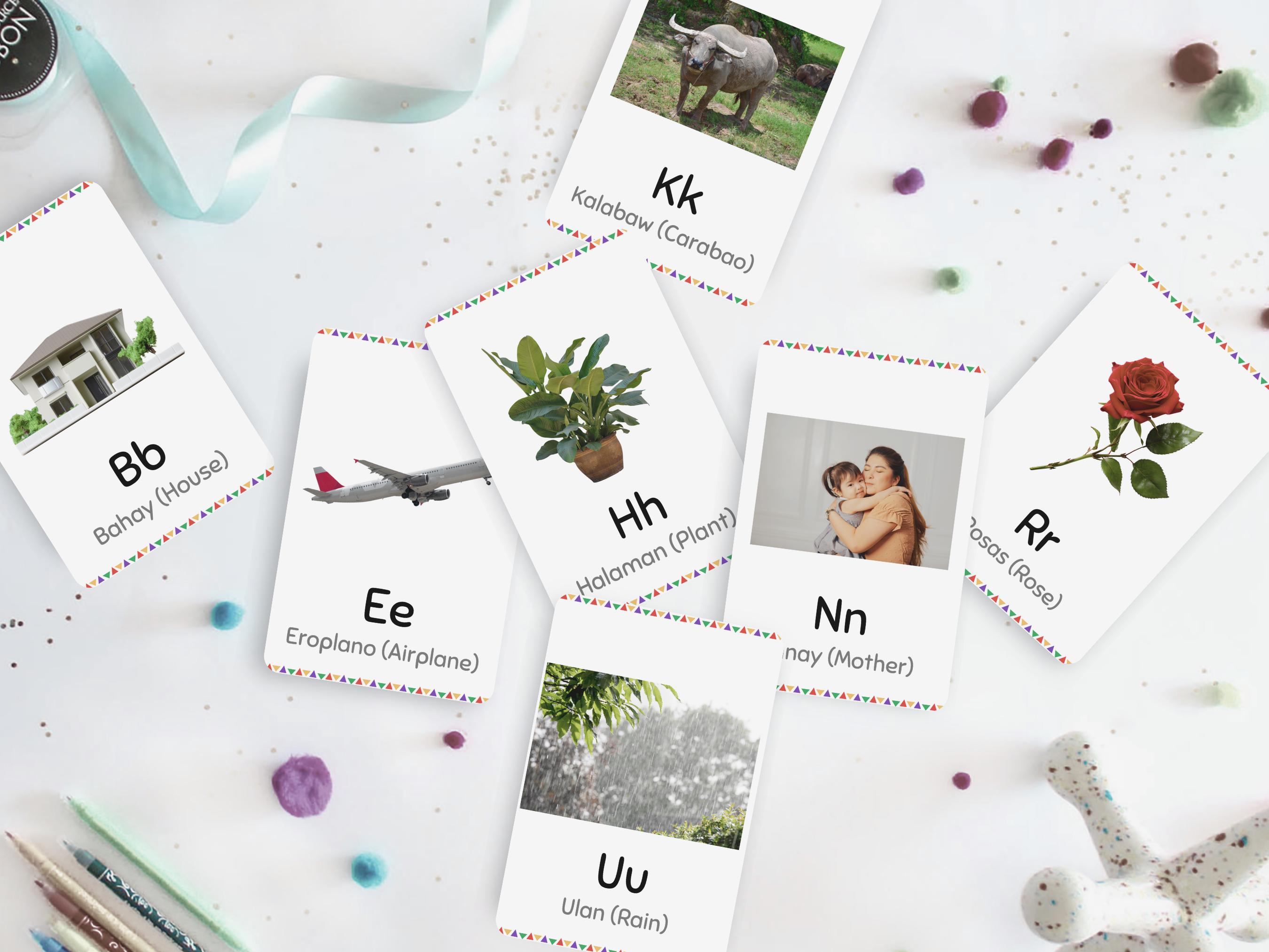 Filipino Alphabet Printable Flashcards for Toddlers and Kids, Filipino ...