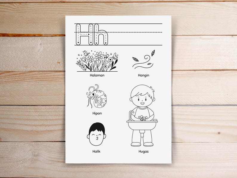 Filipino Alphabet Coloring Page for Kids Learn Tagalog Printable and ...