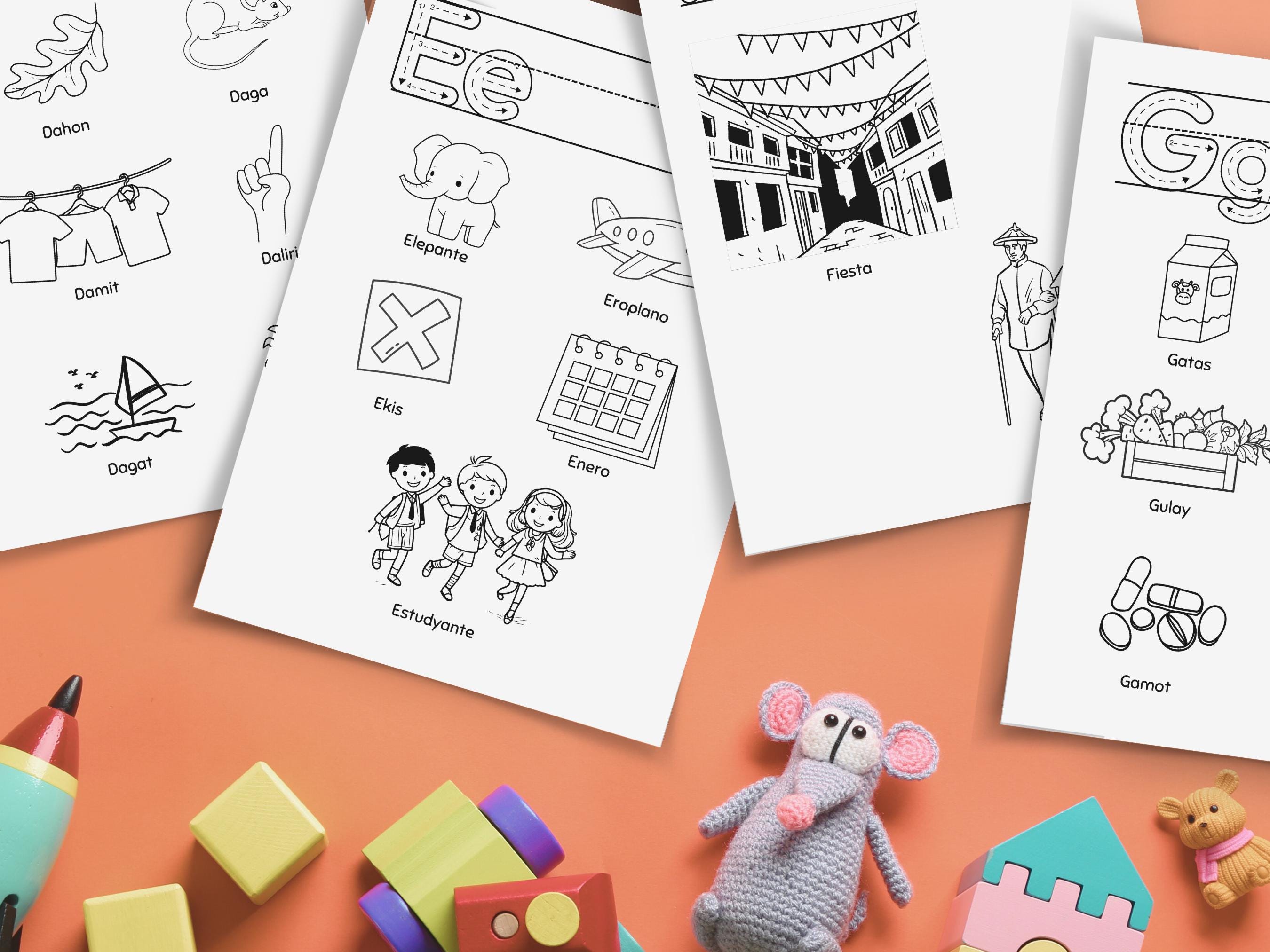 Filipino Alphabet Coloring Page for Kids Learn Tagalog Printable and ...