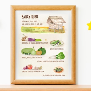 Printable Bahay Kubo Filipino Song Poster for Toddlers and Kids ...