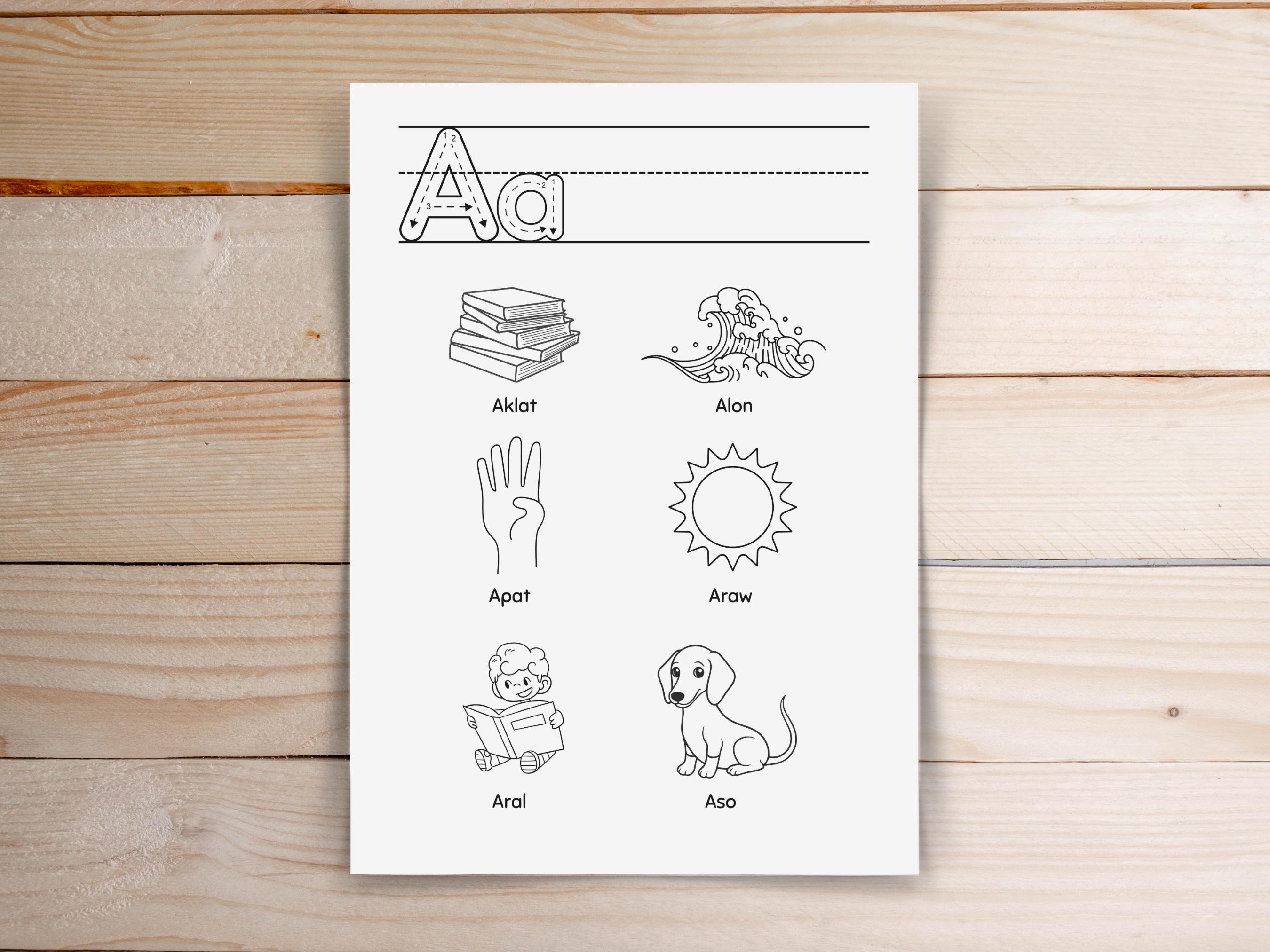 Filipino Alphabet Coloring Page for Kids Learn Tagalog Printable and ...