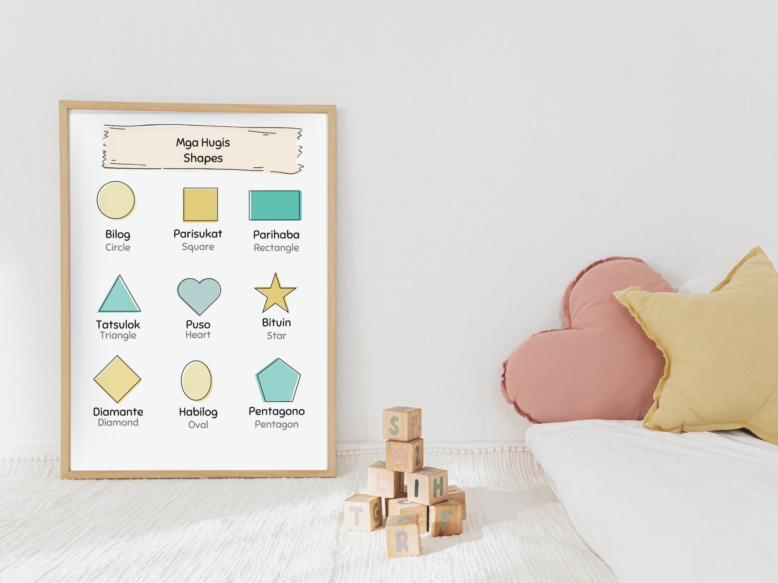 Filipino Printable Posters for Toddlers and Kids Learn Tagalog Wall ...