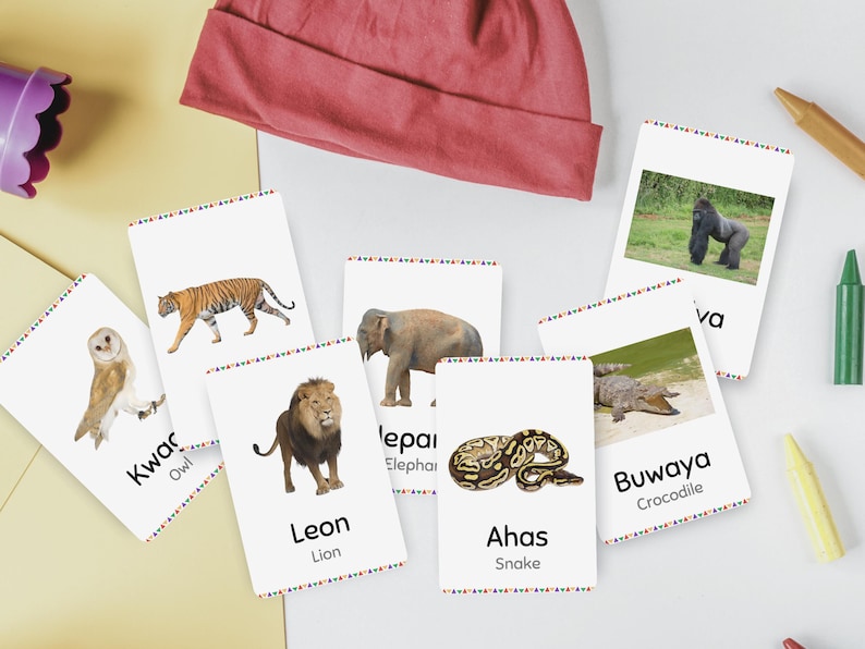 Filipino Animals Flashcards for Kids Printable Flashcards in Tagalog ...