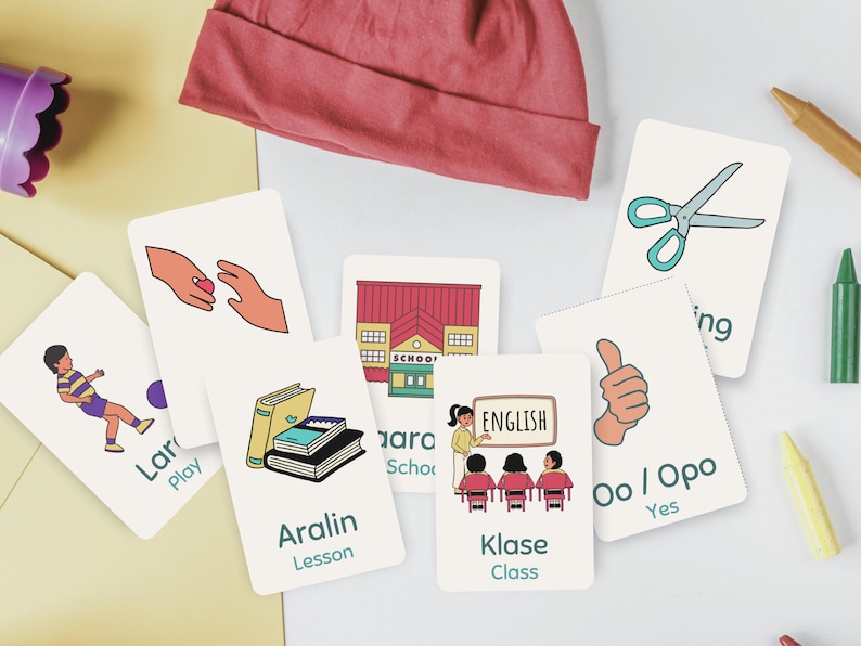 Filipino Printable Flashcards for Toddlers and Kids, Learn Tagalog ...