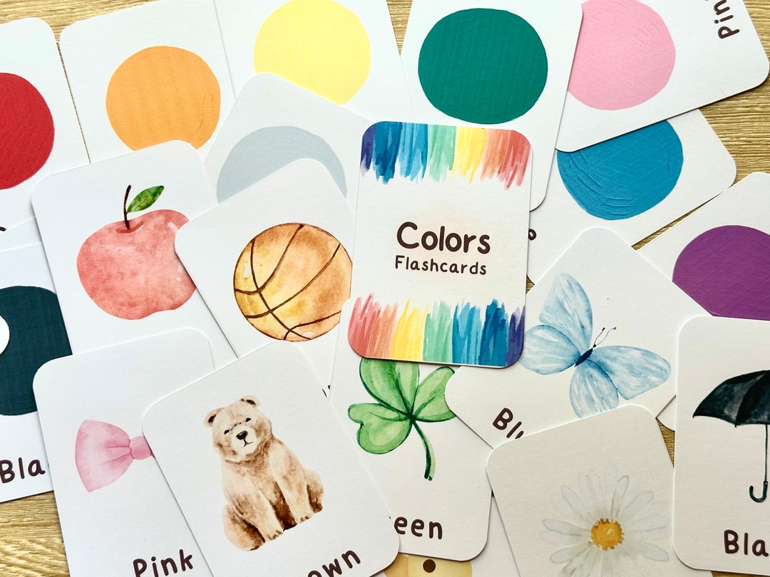Colors Printable Flashcards for Toddlers and Kids Preschool Sensory ...