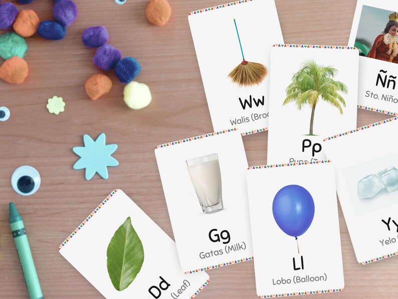 Filipino Alphabet Printable Flashcards for Toddlers and Kids, Filipino ...