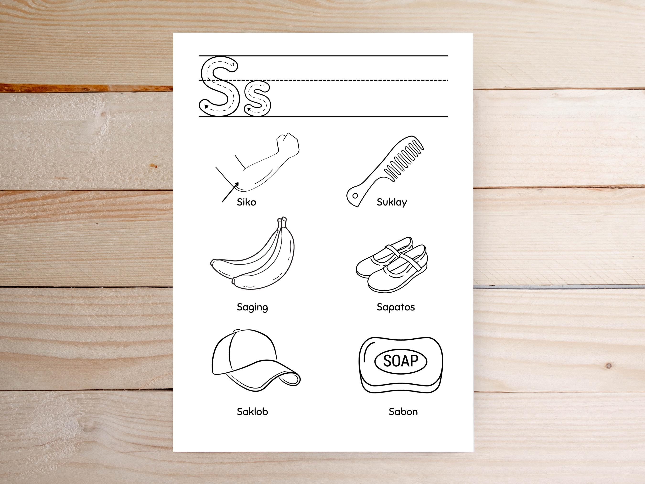 Printable Filipino Alphabet Coloring Book for Toddlers and Kids Learn ...