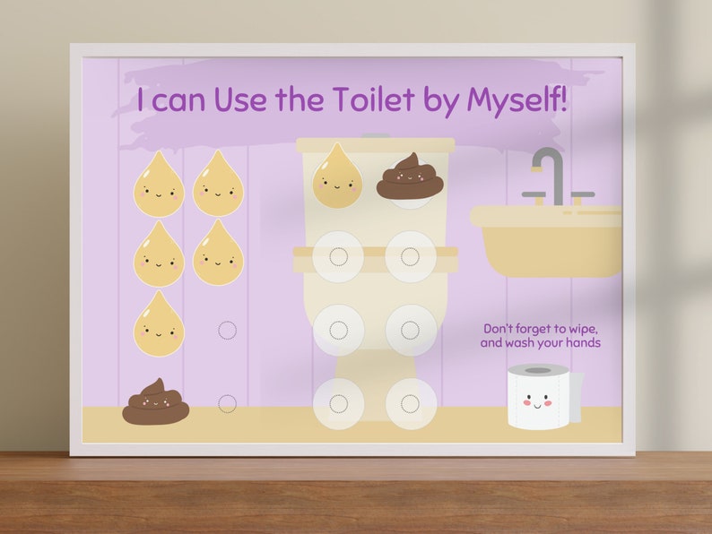 Printable Potty Training Chart for Kids and Toddlers Daily Sticker ...
