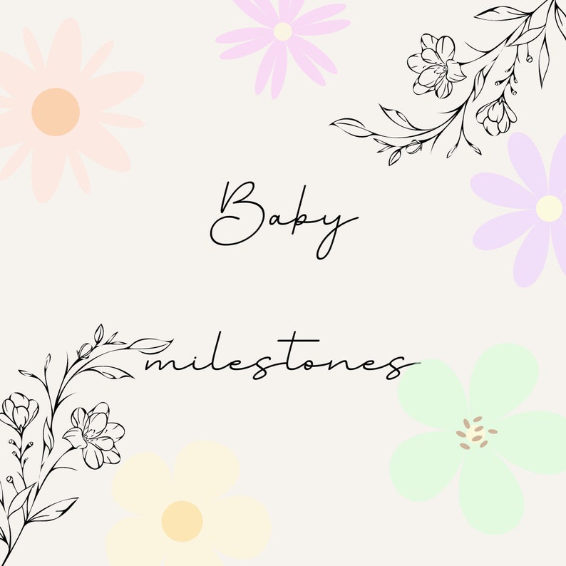 Printable Baby Milestone Cards - Etsy