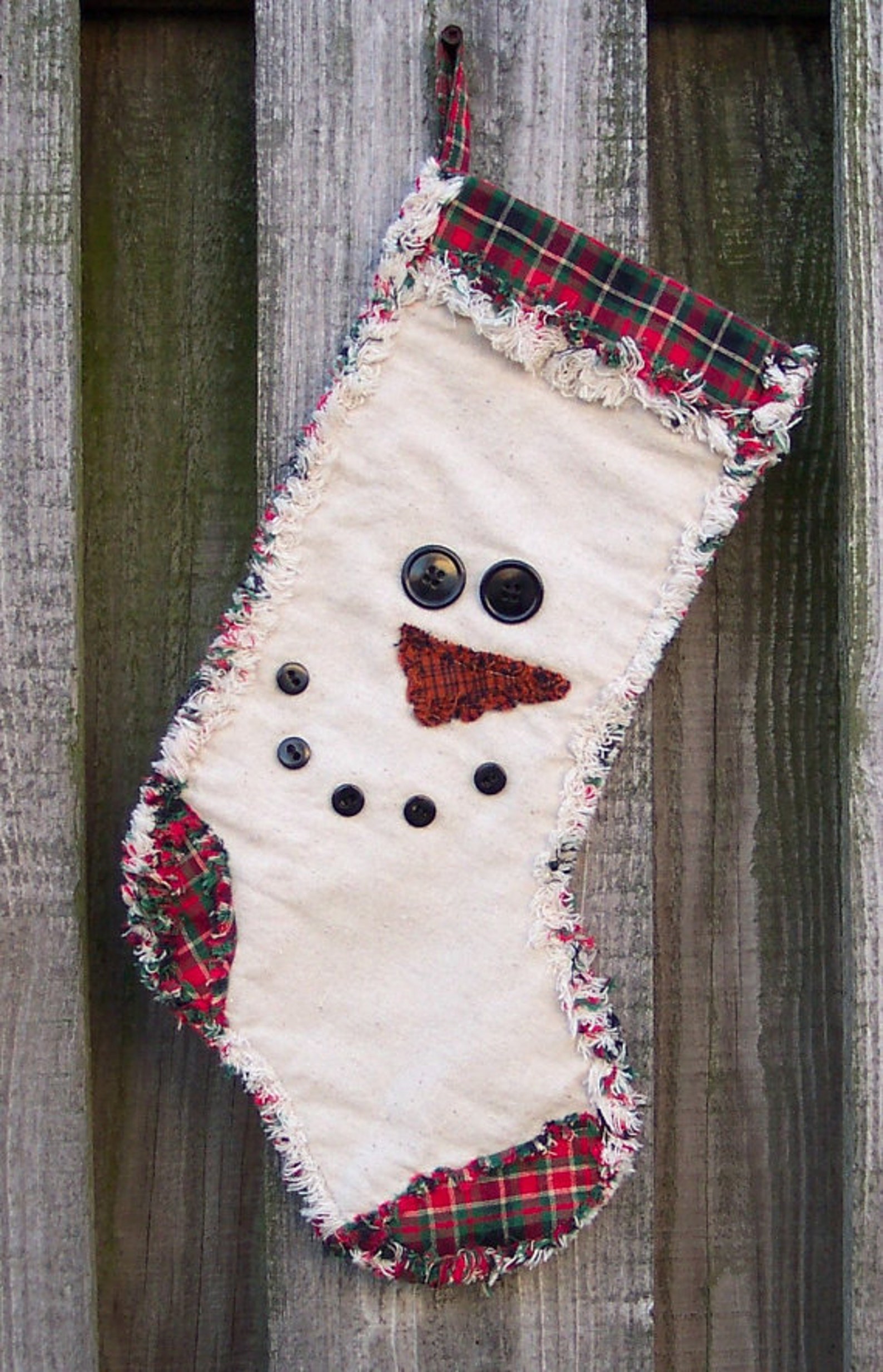 Snowman Face Rag Quilt Stocking E Pattern PDF Digital Pattern - Etsy