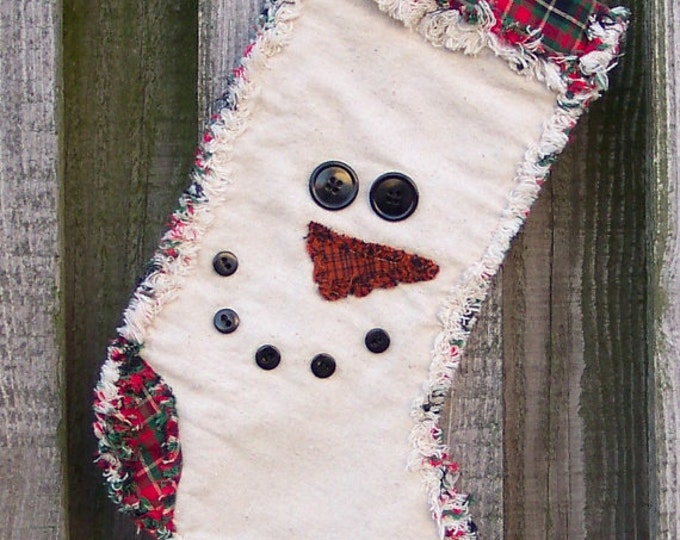 Snowman Face Rag Quilt Stocking E Pattern PDF Digital Pattern - Etsy