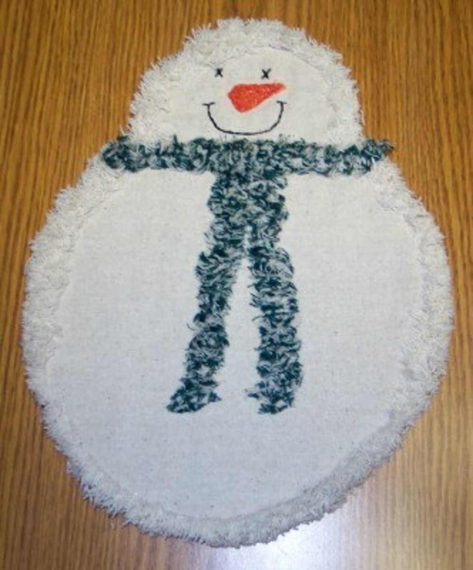 Primitive Rag Quilt Snowman Mat PDF E Pattern - Etsy