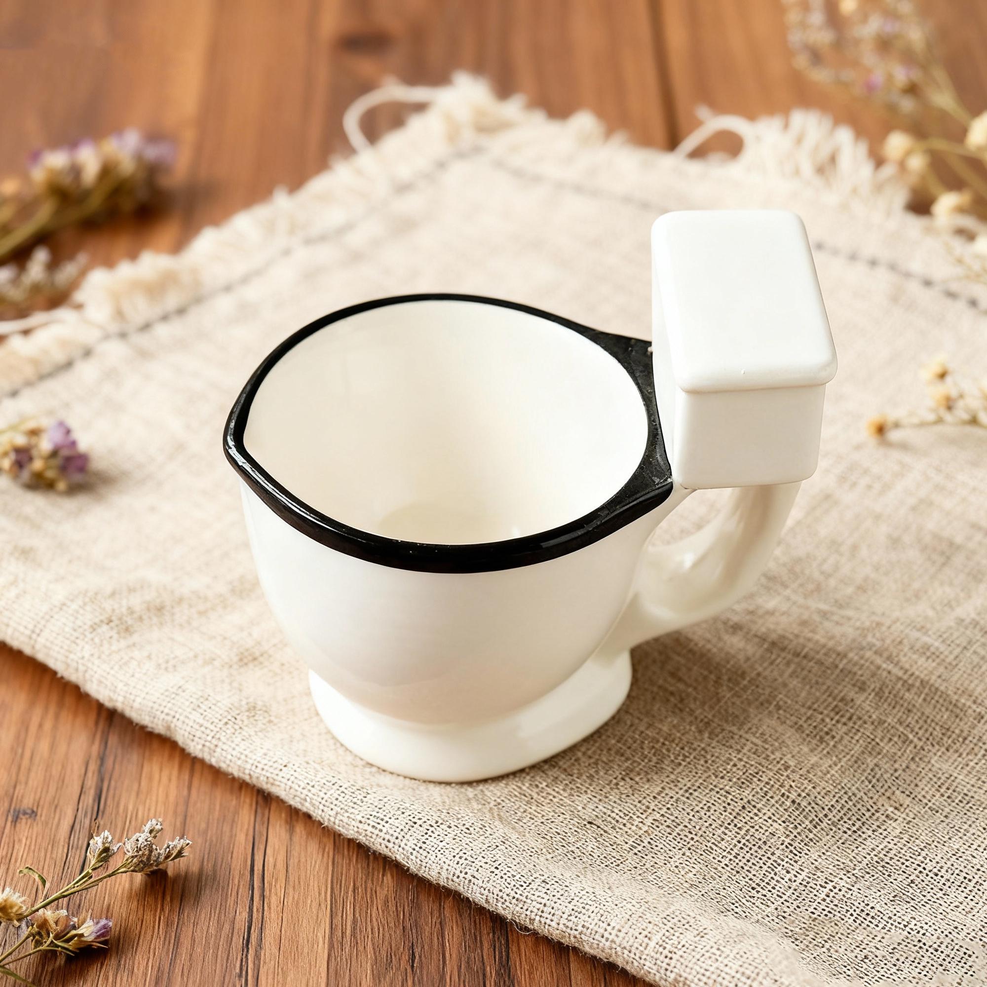 Funny Toilet Coffee Mug With Spoon | Novelty Ceramic Toilet Cup for ...