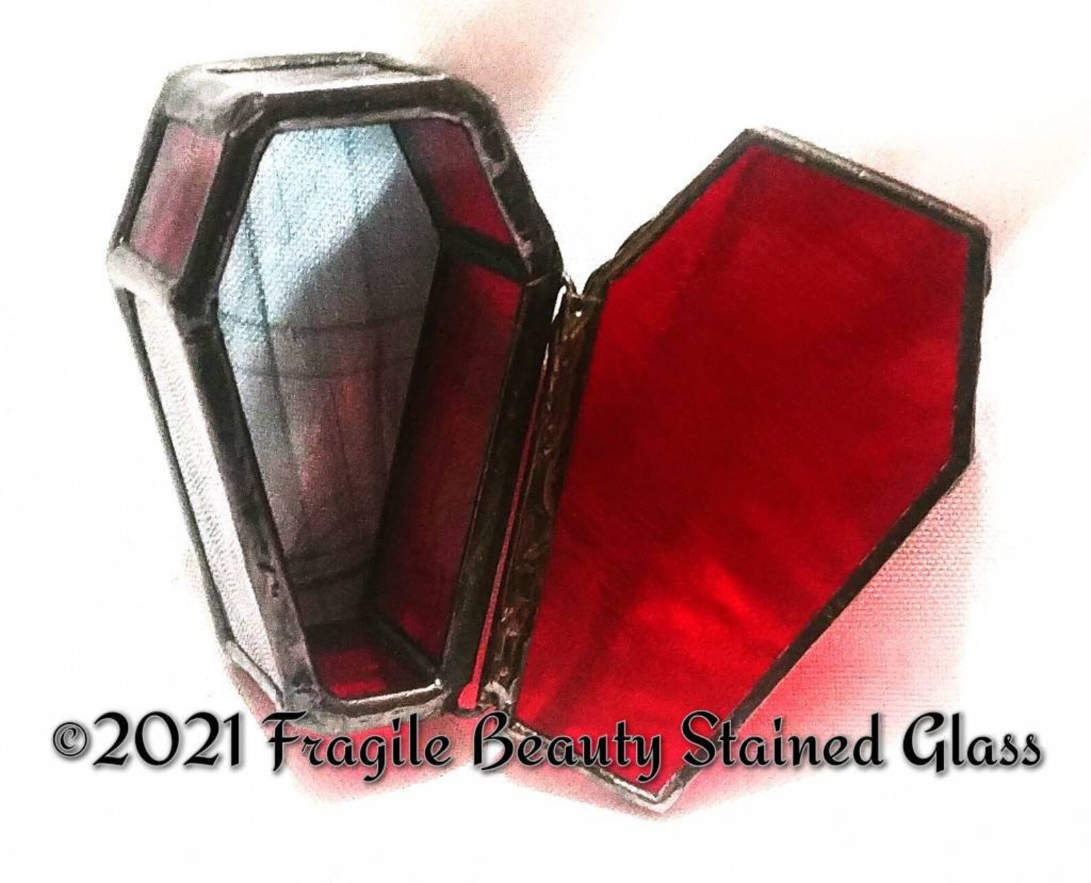 Le Petit Mort Stained Glass Mini Coffin Boxes Vampire | Etsy