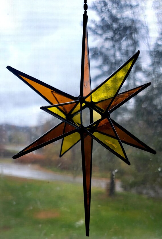 Stained Glass Moravian Star Pattern Stained Glass: Moravian Star