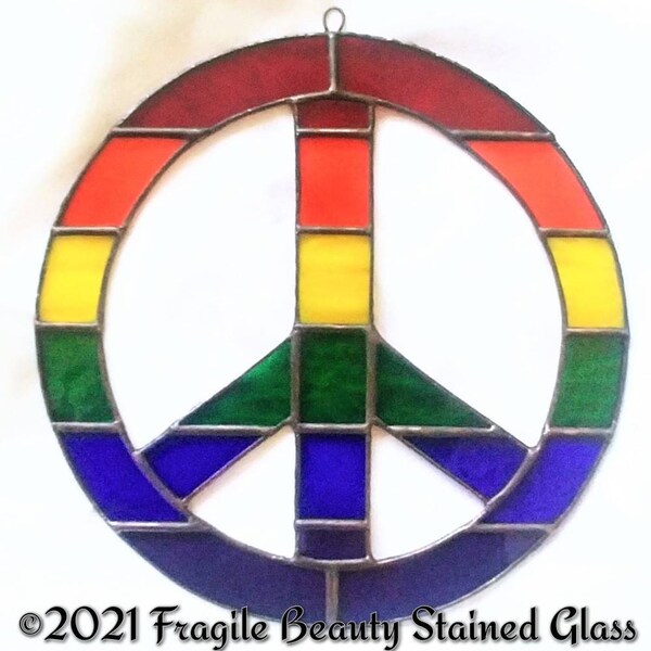 Peace Sign Stained Glass - Etsy