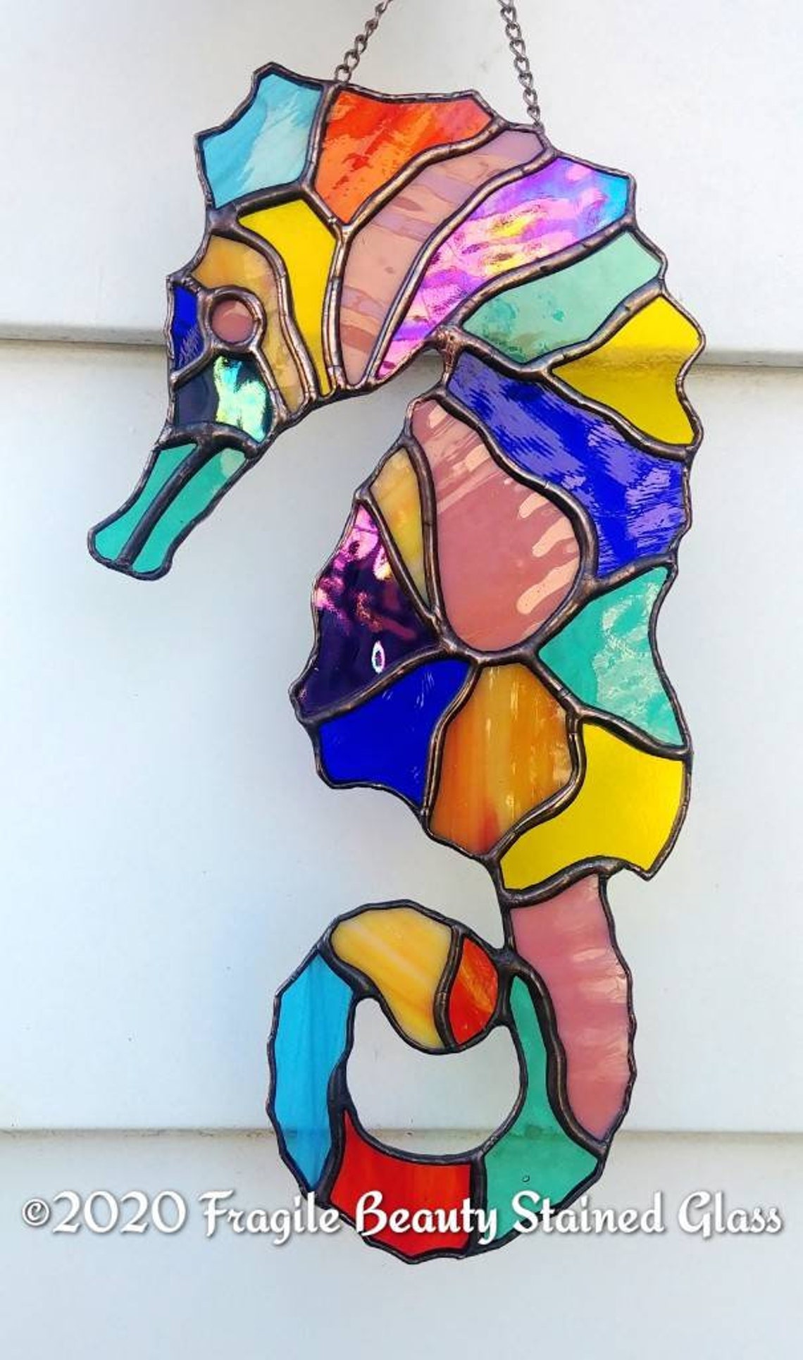 Stained Glass Seahorse - Glass Art by Sarah Segovia of Fragile Beauty ...