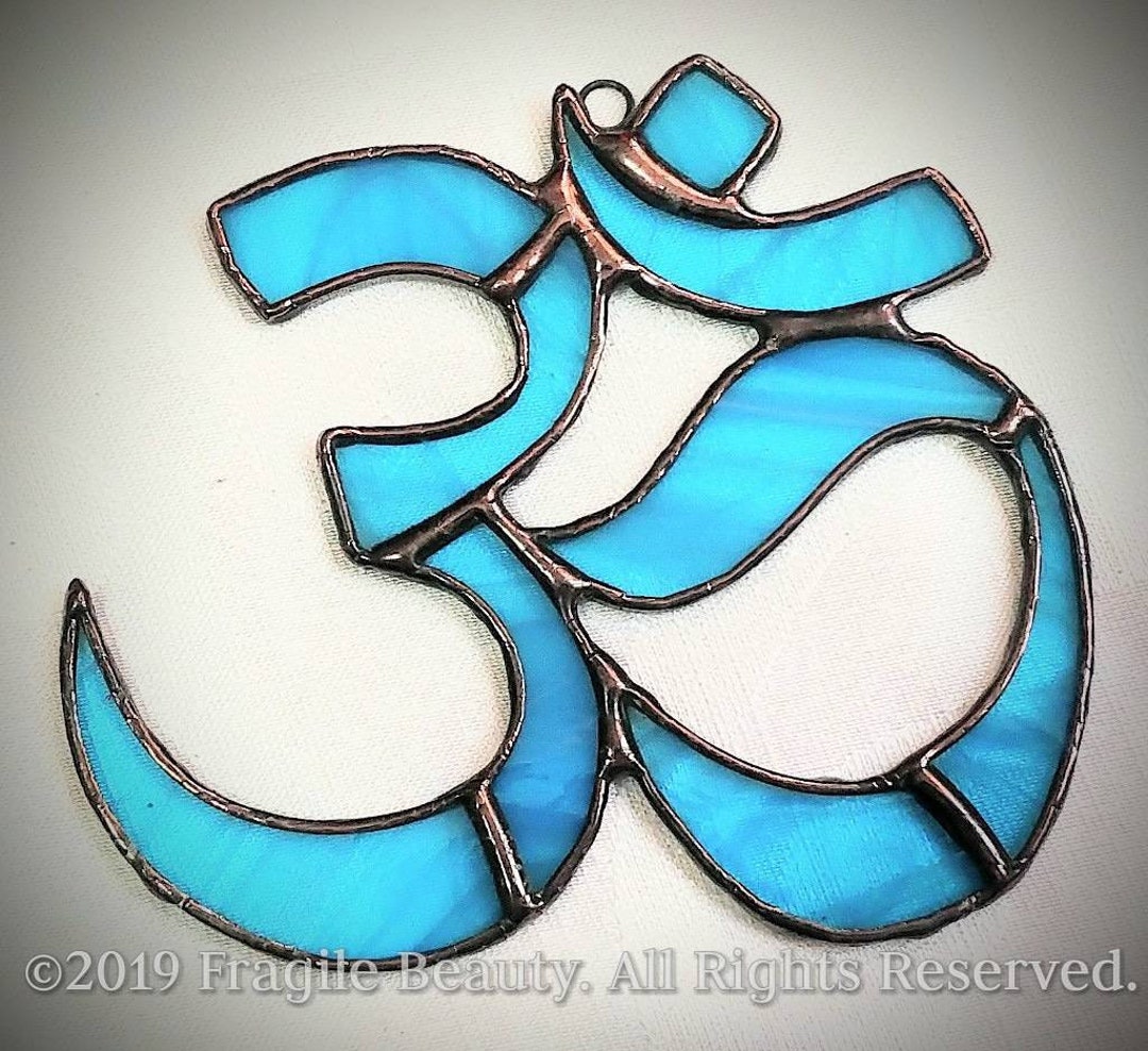 OM Symbol Stained Glass Designs by Sarah Segovia Glass Art - Etsy