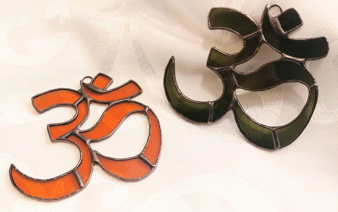 OM Symbol Stained Glass Designs by Sarah Segovia Glass Art - Etsy